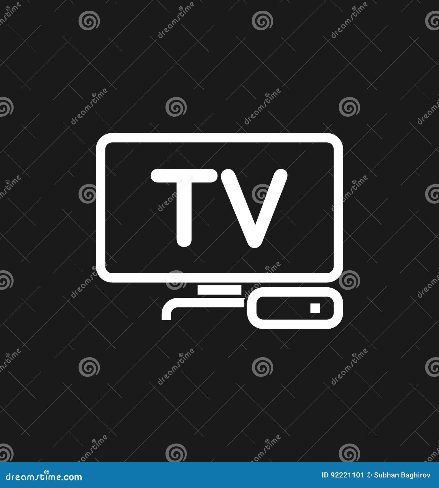 TV box / IPTV icon. stock vector. Illustration of home - 92221101