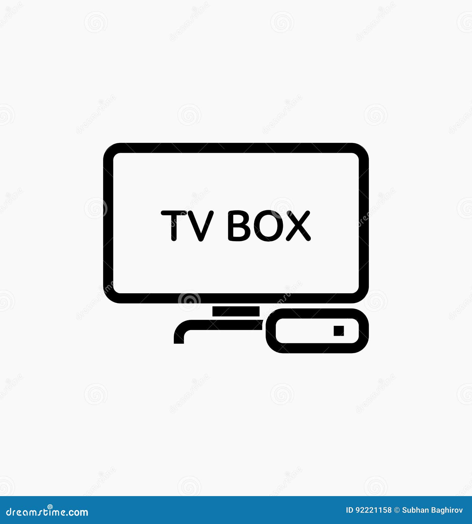 TV box / IPTV icon. stock vector. Illustration of iptv - 92221158