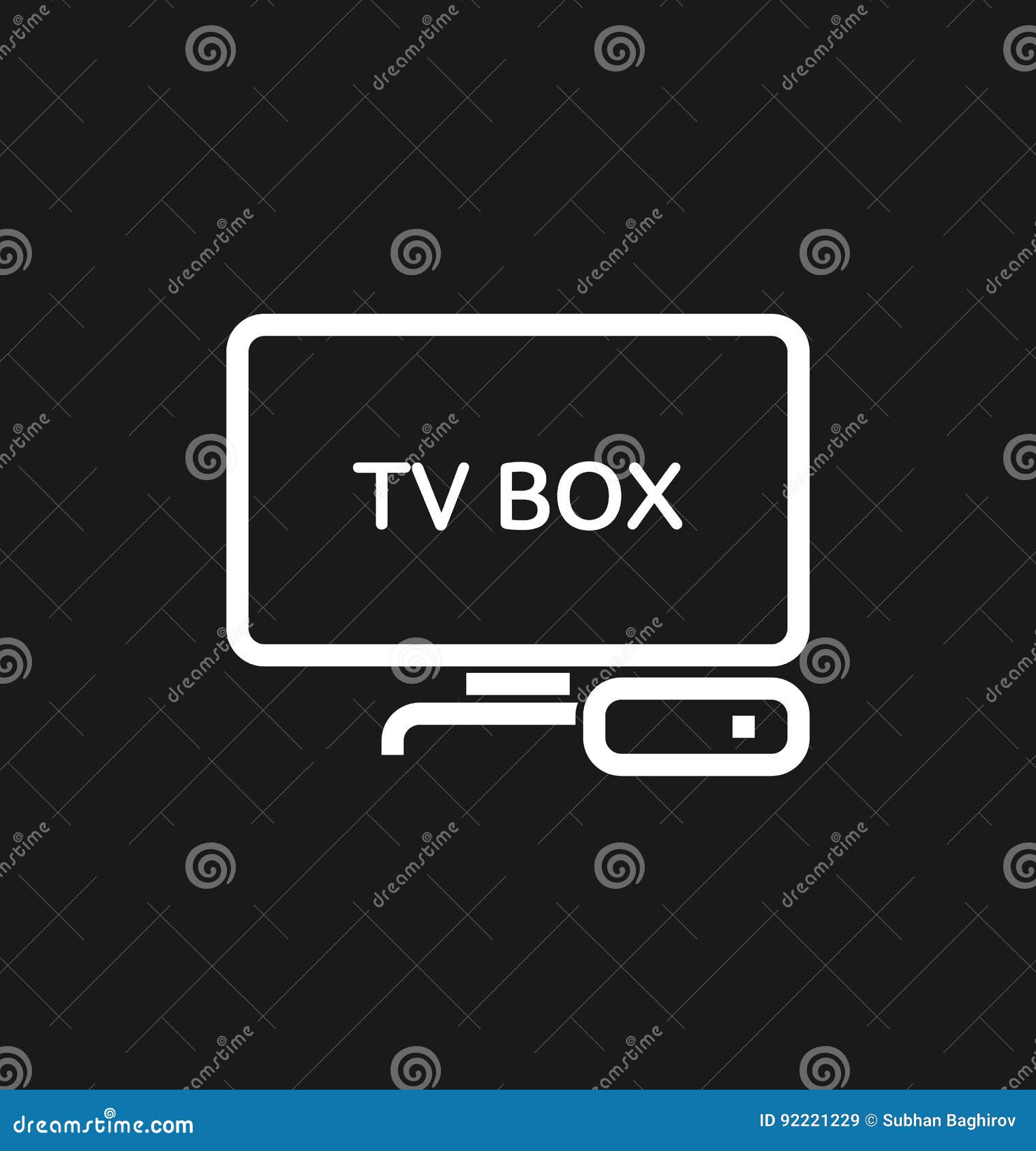 TV box / IPTV icon. stock vector. Illustration of entertainment - 92221229