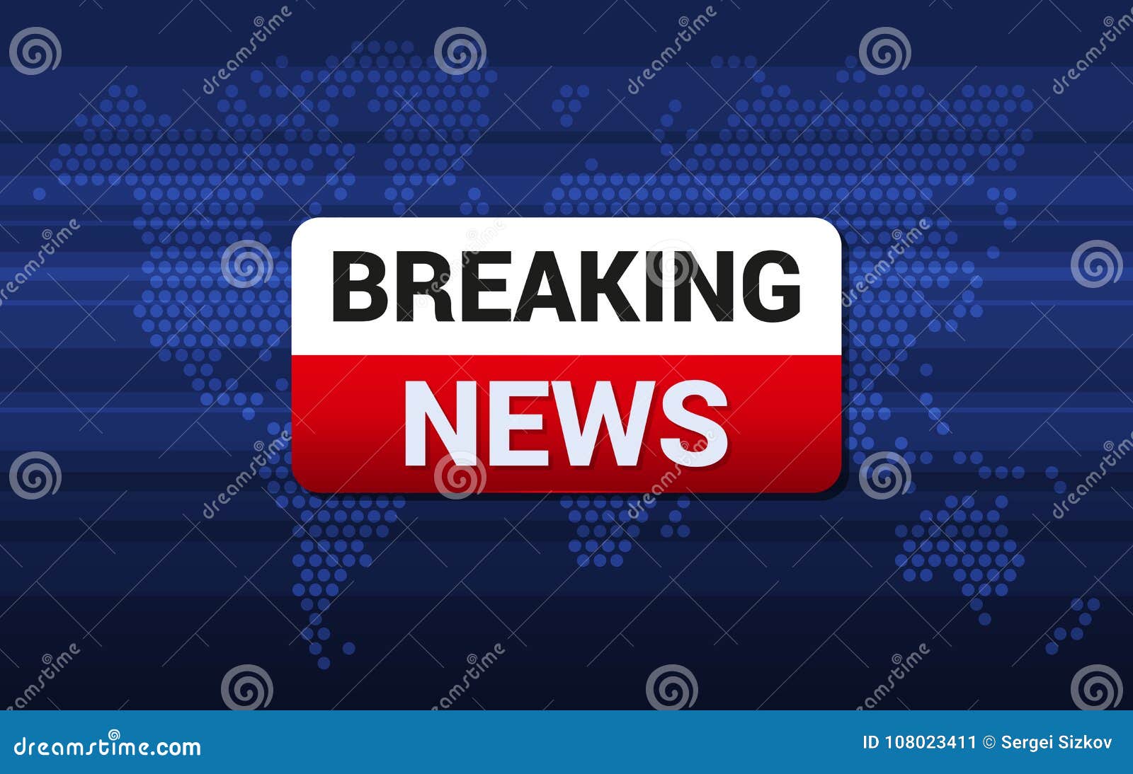 TV Breaking News Screen Background. Vector Stock Vector - Illustration ...