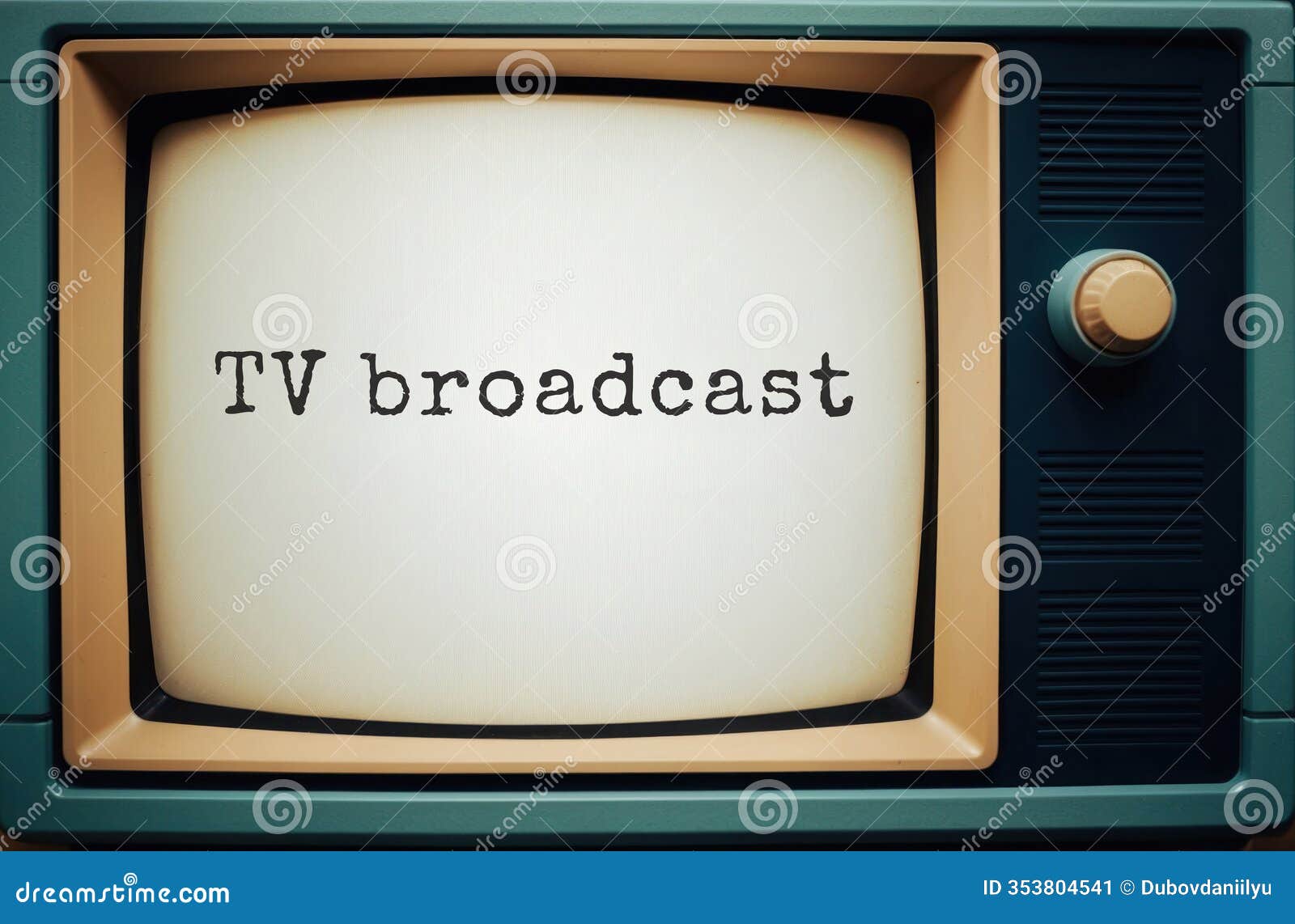 TV Broadcast Word Text on Tv Screen Stock Illustration - Illustration ...