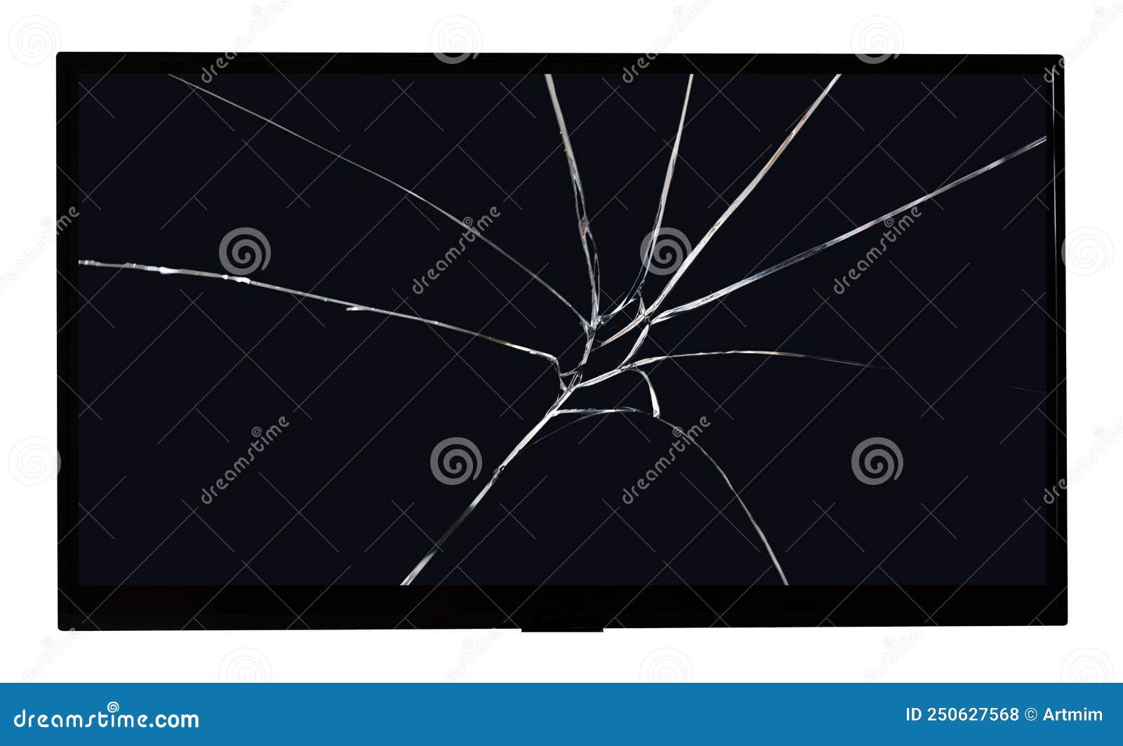 Tv Screen With Glass Reflection On Transparent Background. Tv Monitor ...