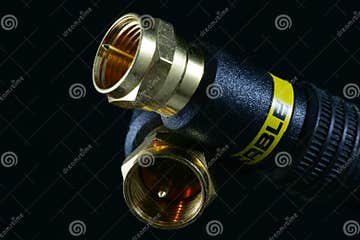 TV Cables stock image. Image of gold, video, connector - 346753