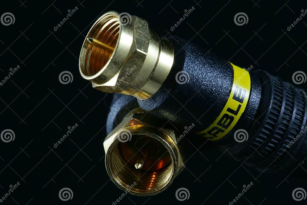 TV Cables stock image. Image of gold, video, connector - 346753