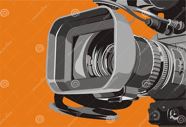 Tv camera stock vector. Illustration of technology, lens - 12235727