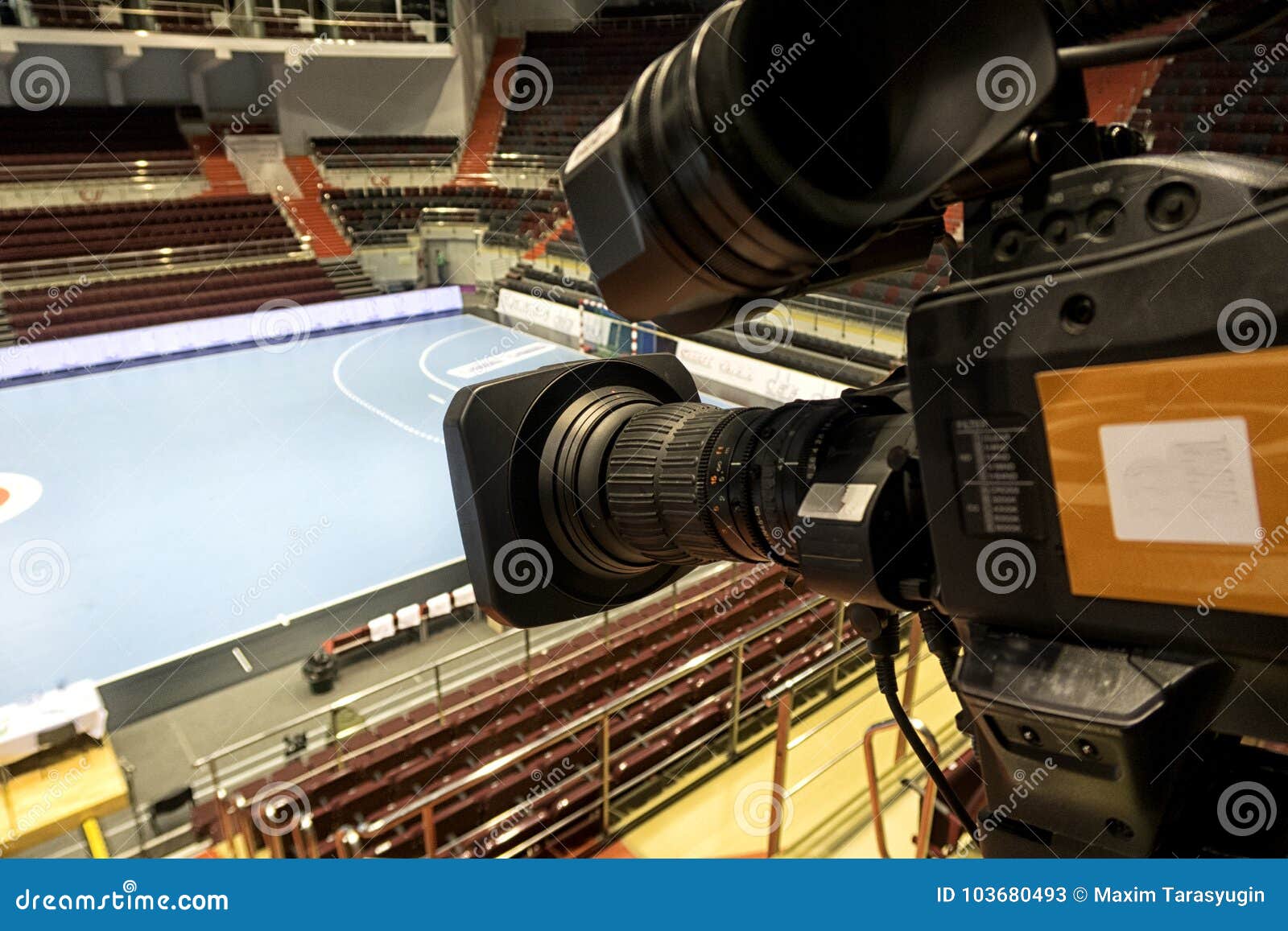 TV Camera for Broadcast Handball Stock Image - Image of phoenix ...
