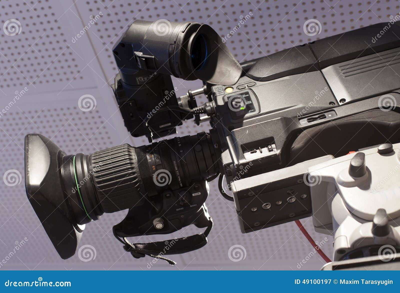Tv camera stock image. Image of play, lens, capture, broadcast - 49100197
