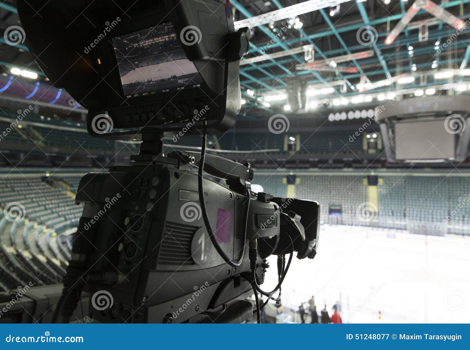 TV camera stock image. Image of male, media, athlete - 51248077