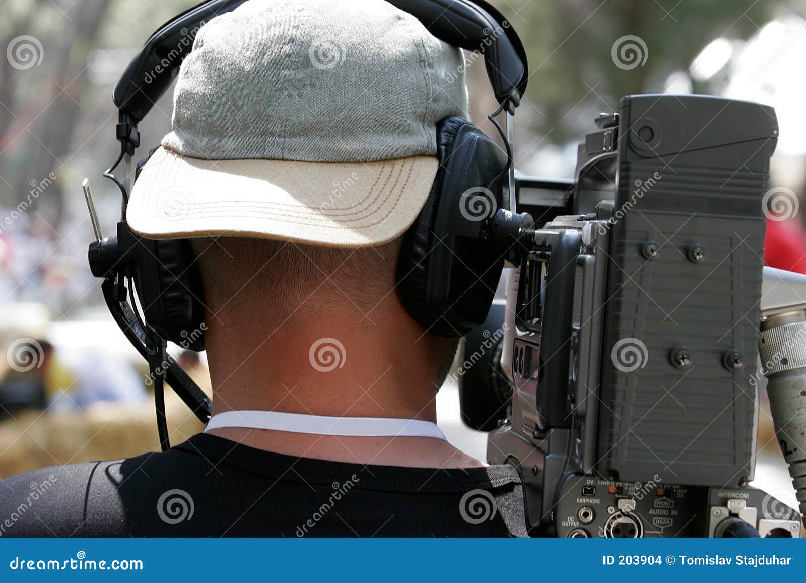 Tv camera crew stock photo. Image of gear, disk, plan, news - 203904