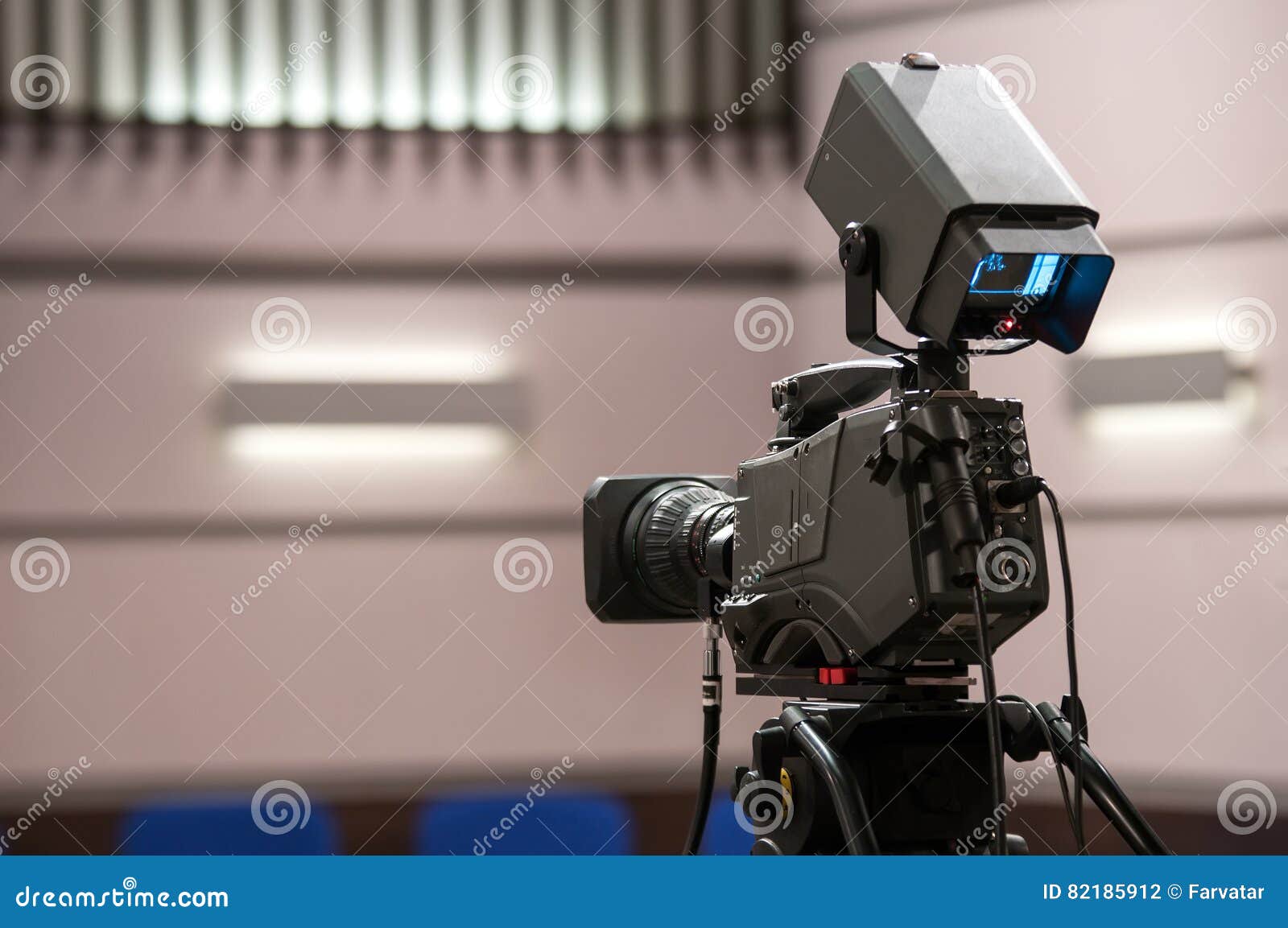 TV camera in film studios stock photo. Image of video - 82185912