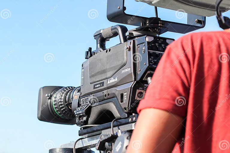 TV Camera Operator Filming Event Editorial Stock Image - Image of ...