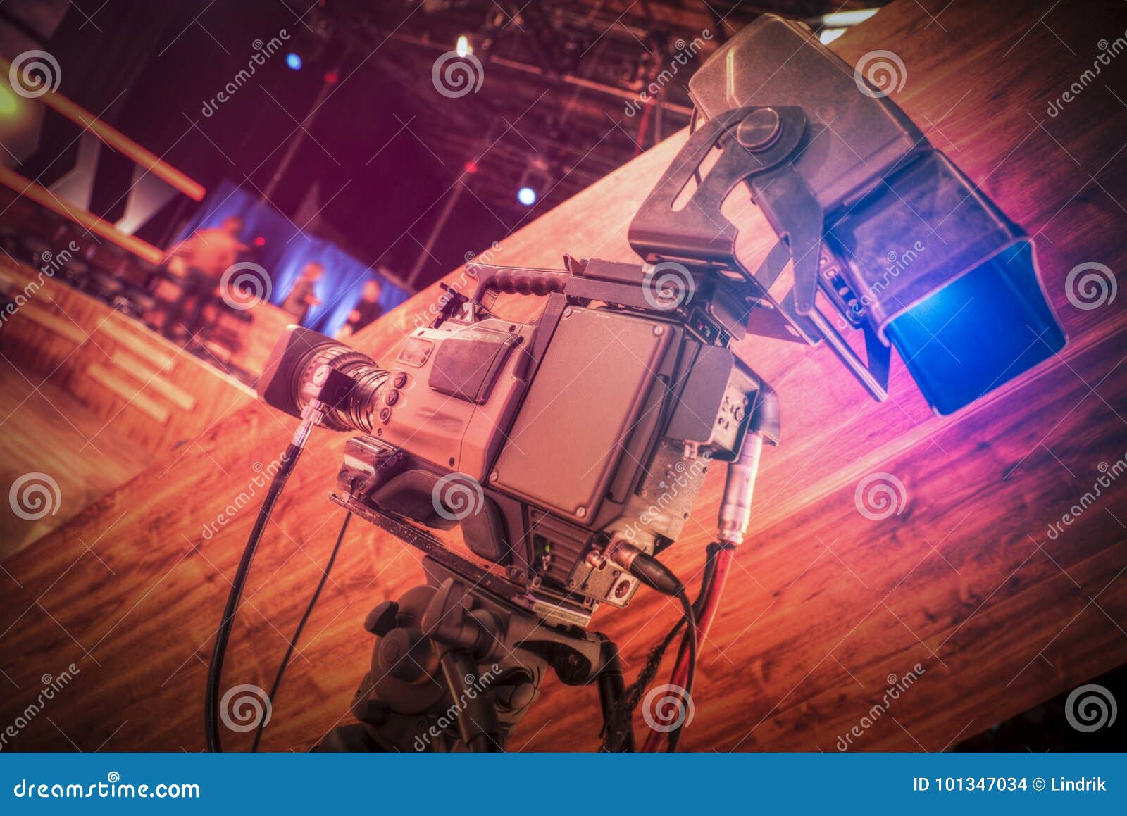 TV camera in recording stock photo. Image of equipment - 101347034