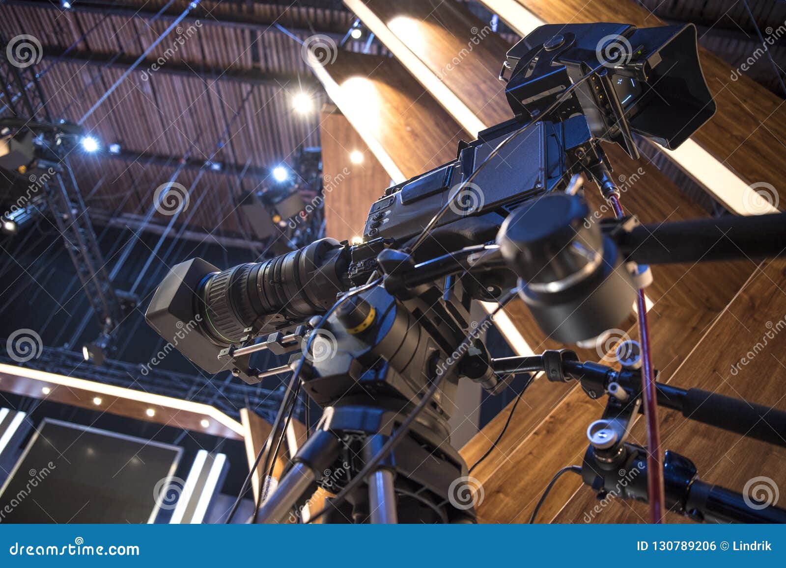 TV camera in recording stock photo. Image of digital - 130789206