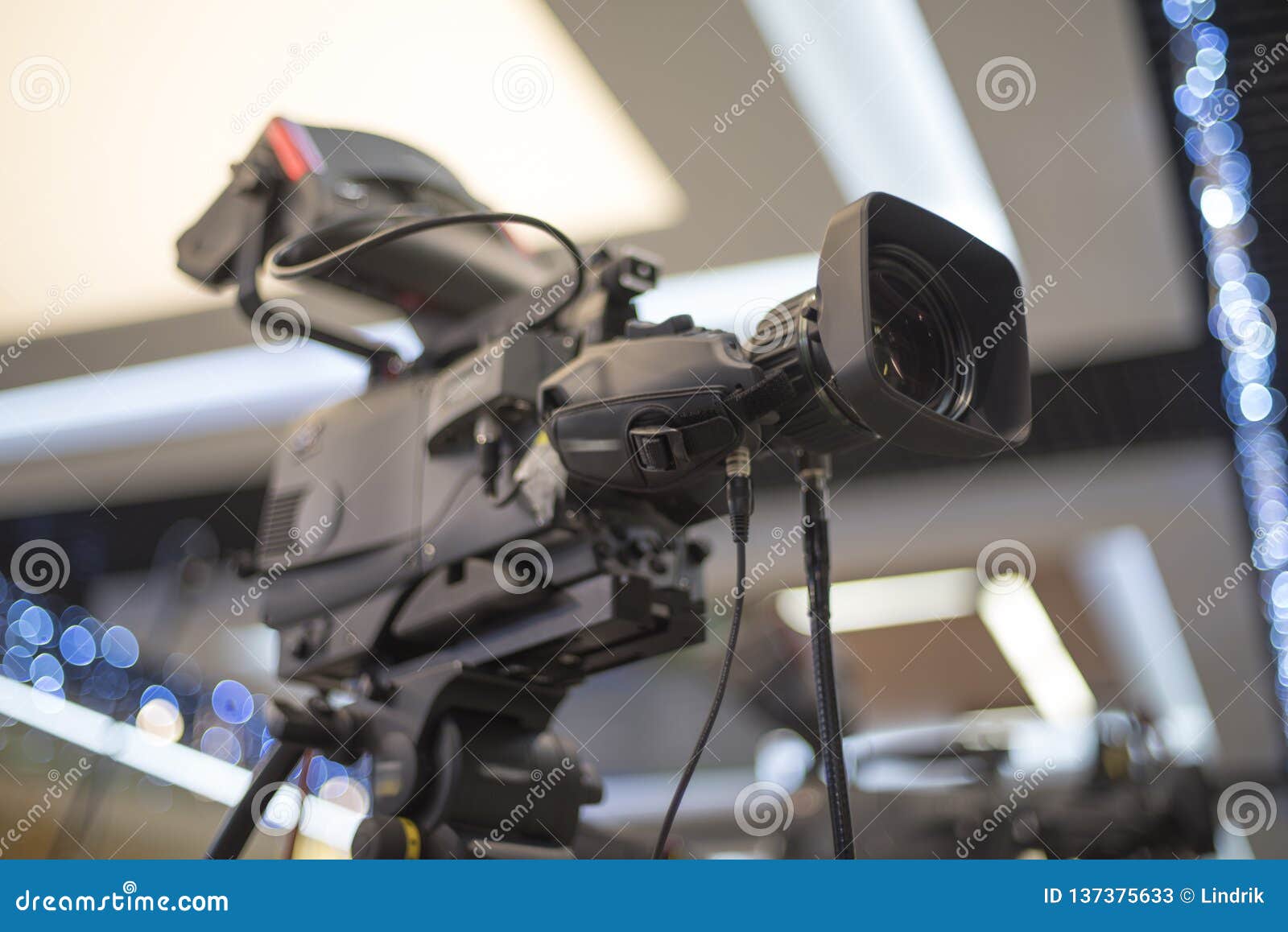 TV camera in recording stock image. Image of news, broadcast - 137375633