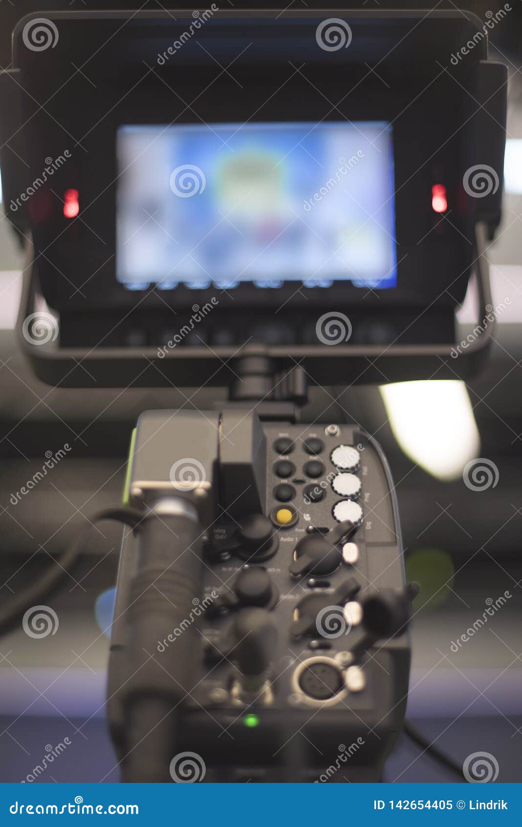 TV camera in recording stock image. Image of white, focus - 142654405