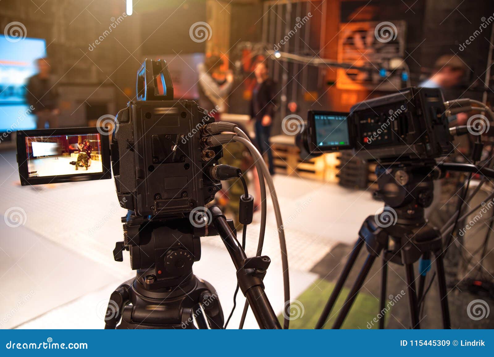 TV camera in recording stock image. Image of broadcast - 115445309