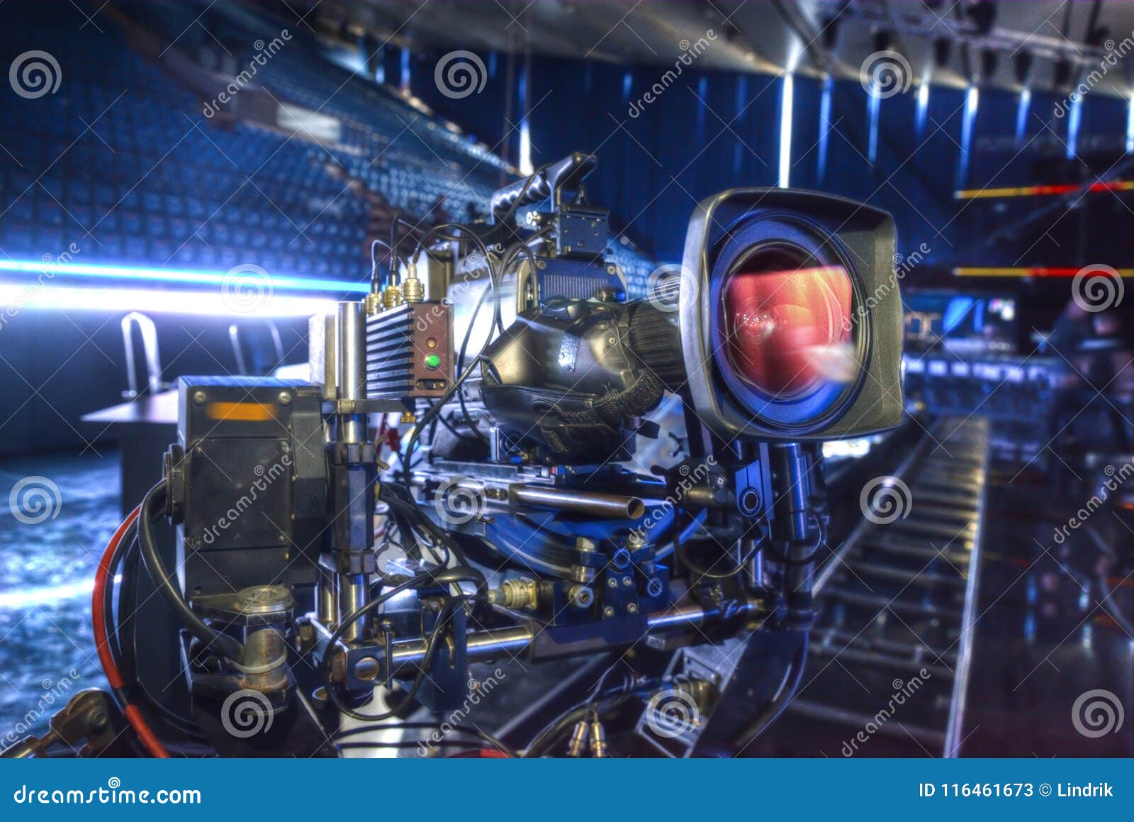 TV camera in recording stock image. Image of focus, light - 116461673
