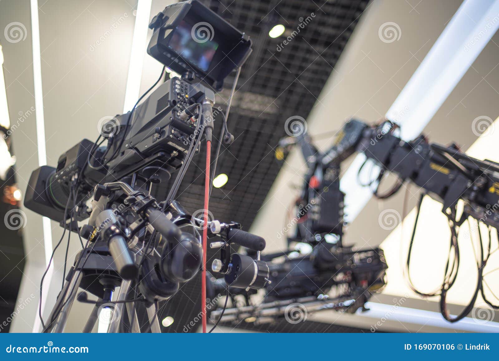 TV camera in recording stock photo. Image of equipment - 169070106