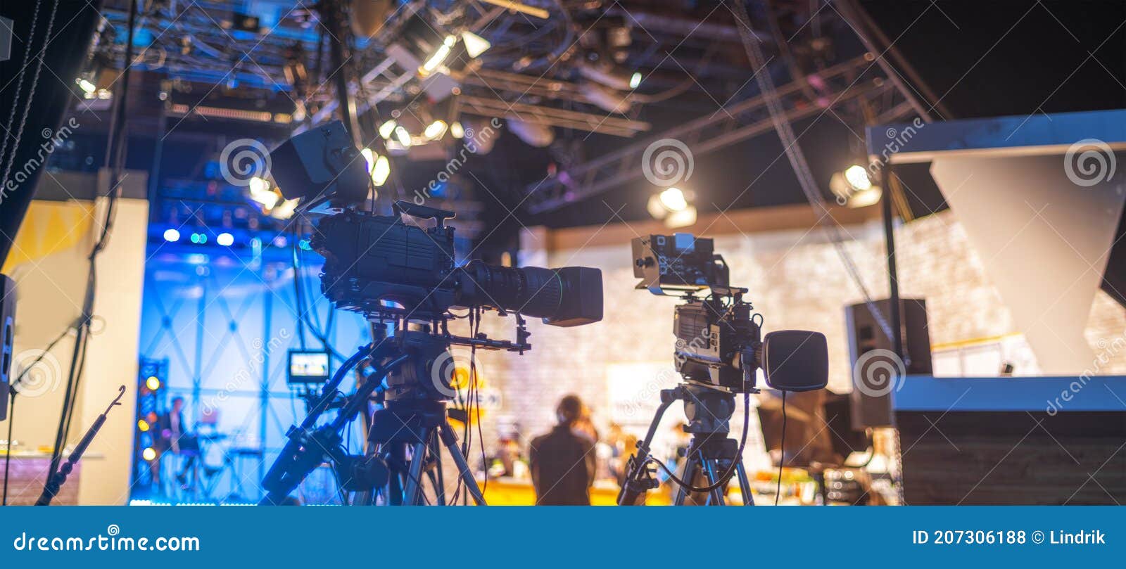 TV camera in recording stock photo. Image of film, media - 207306188