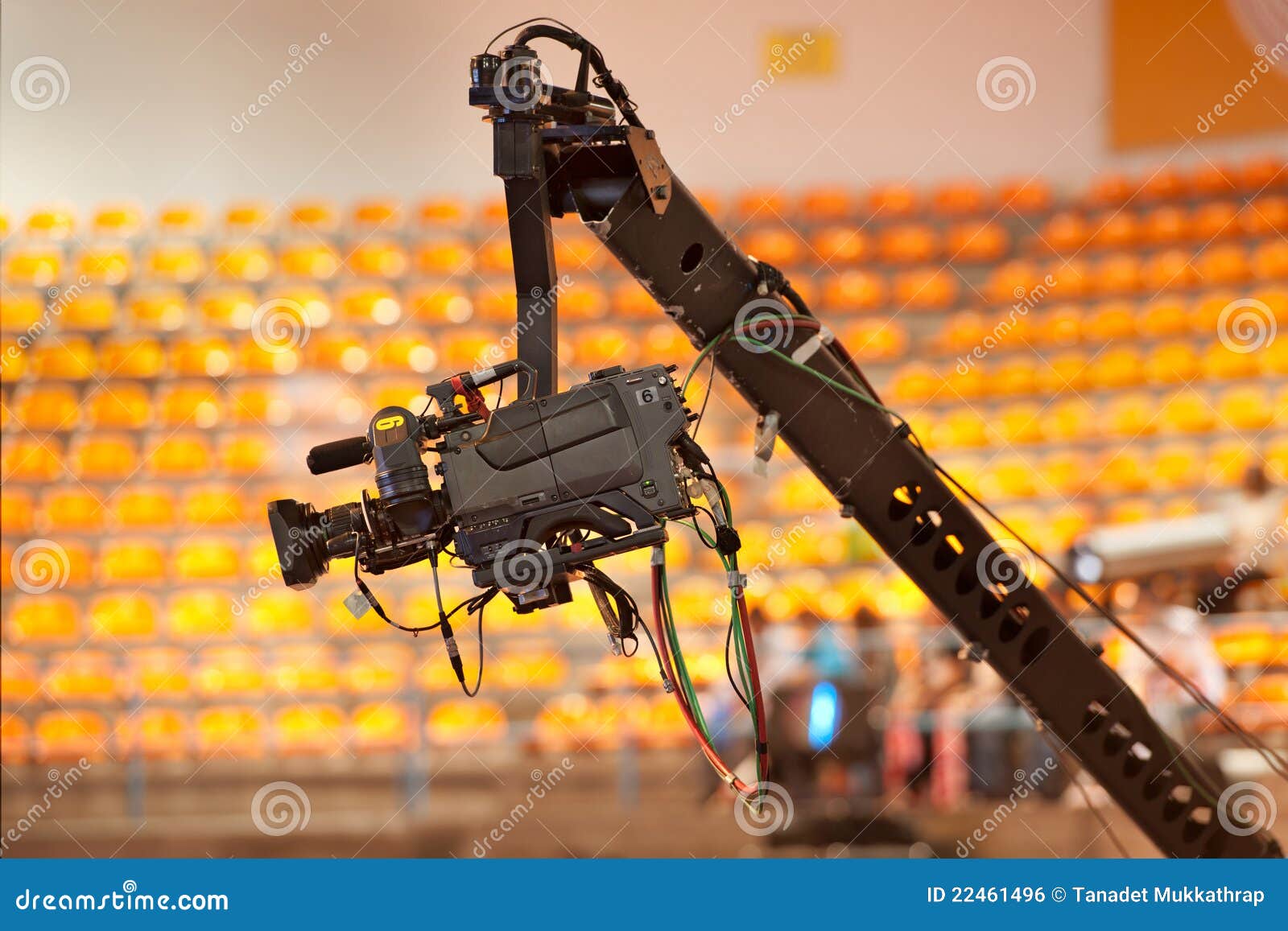 TV camera in studio stock photo. Image of production - 22461496