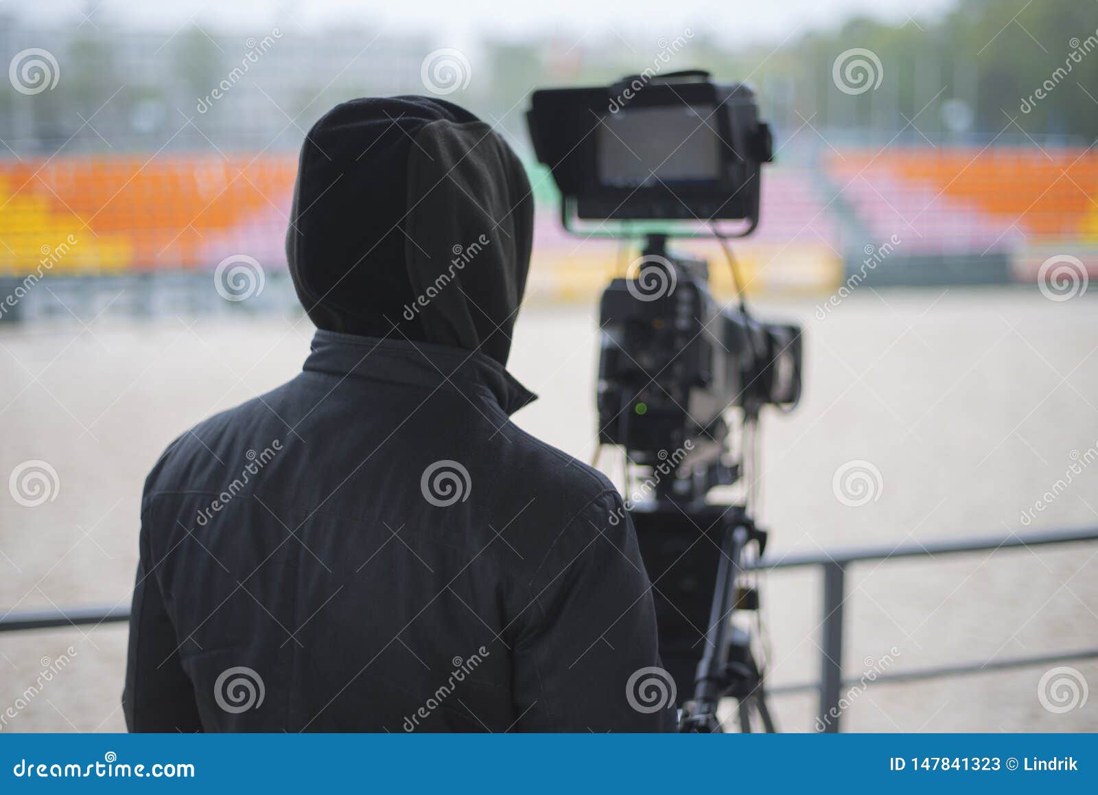 Tv camera stock image. Image of movie, light, adult - 147841323