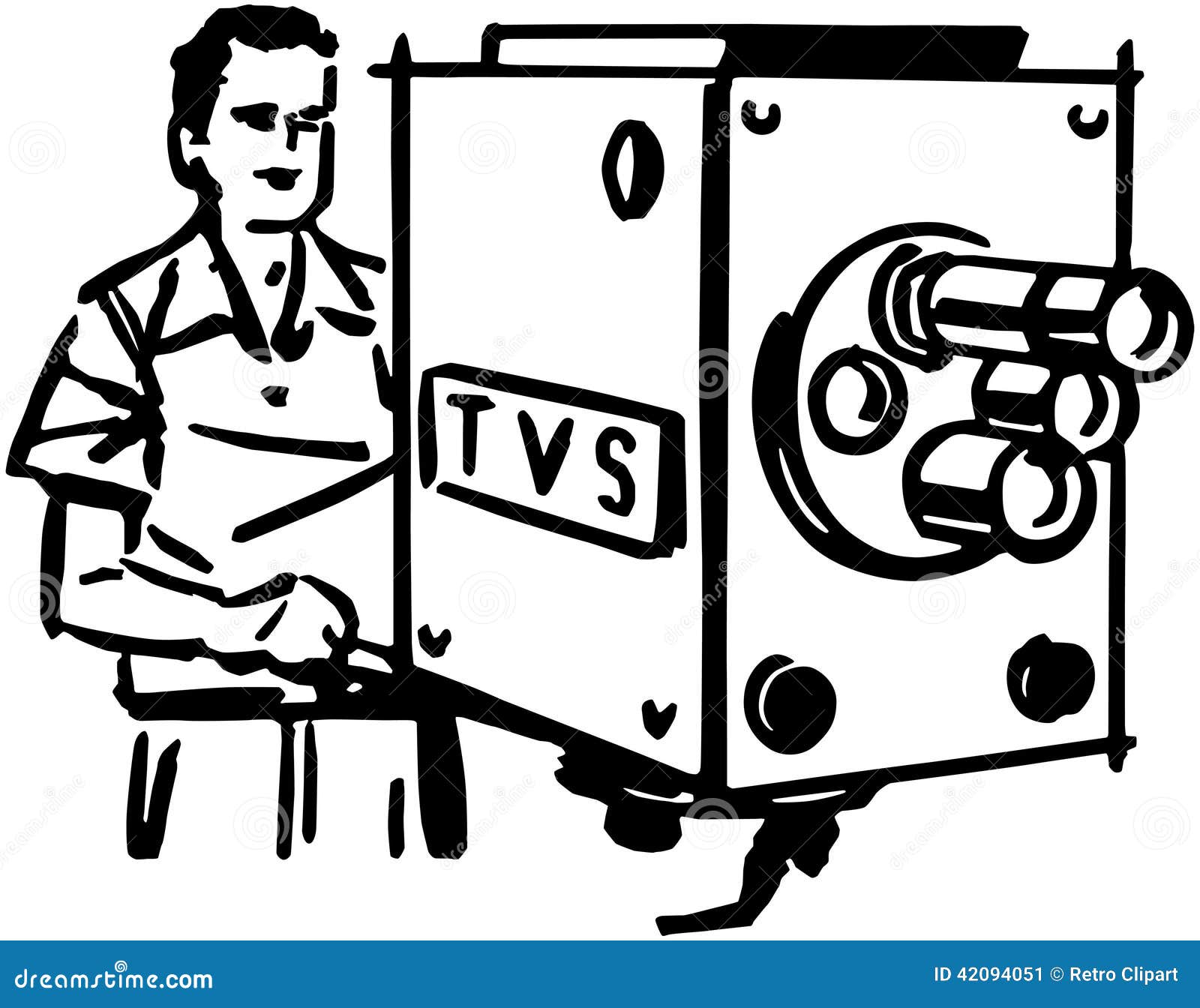 TV Cameraman stock vector. Illustration of technology - 42094051