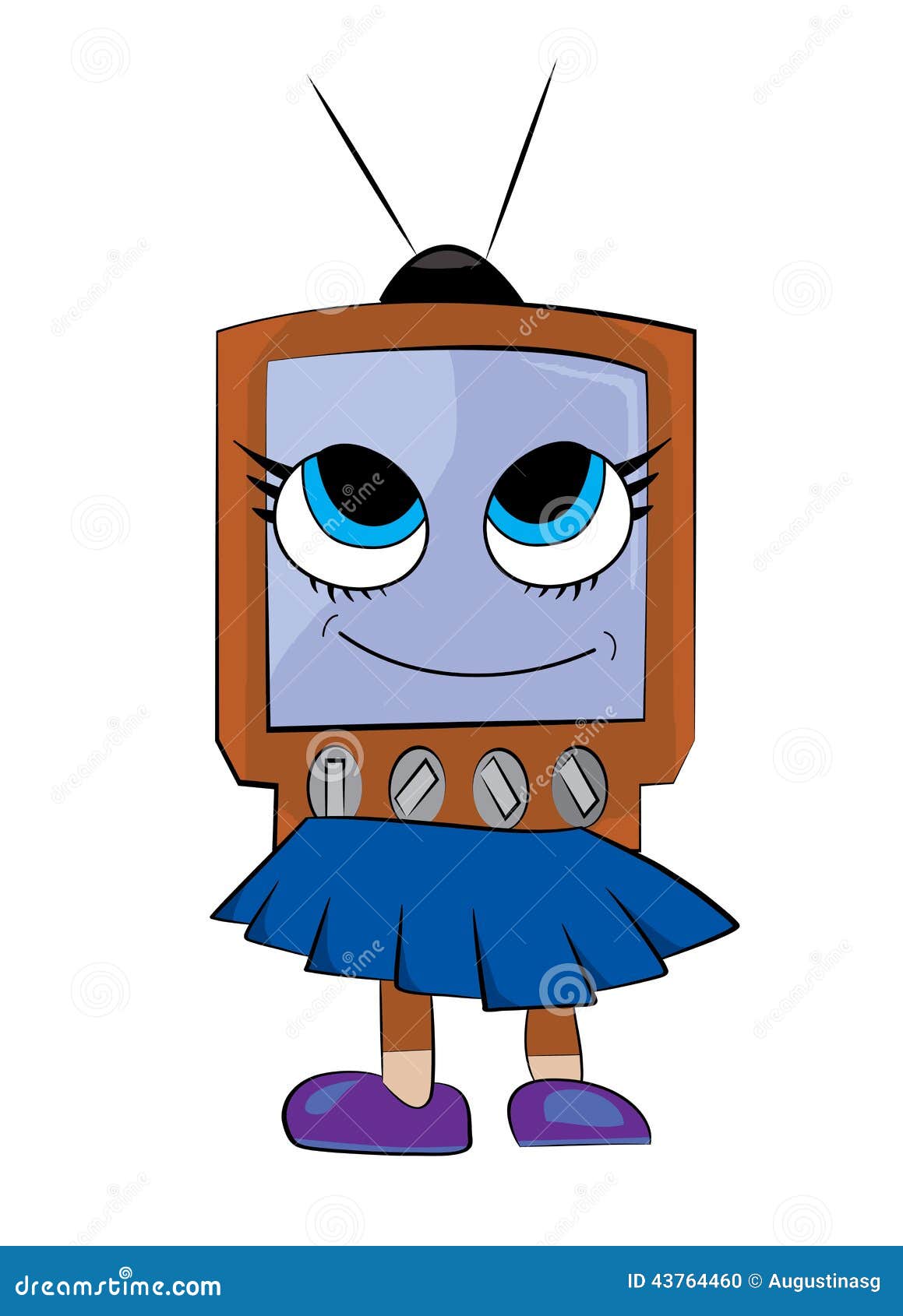 Tv cartoon stock illustration. Illustration of women - 43764460