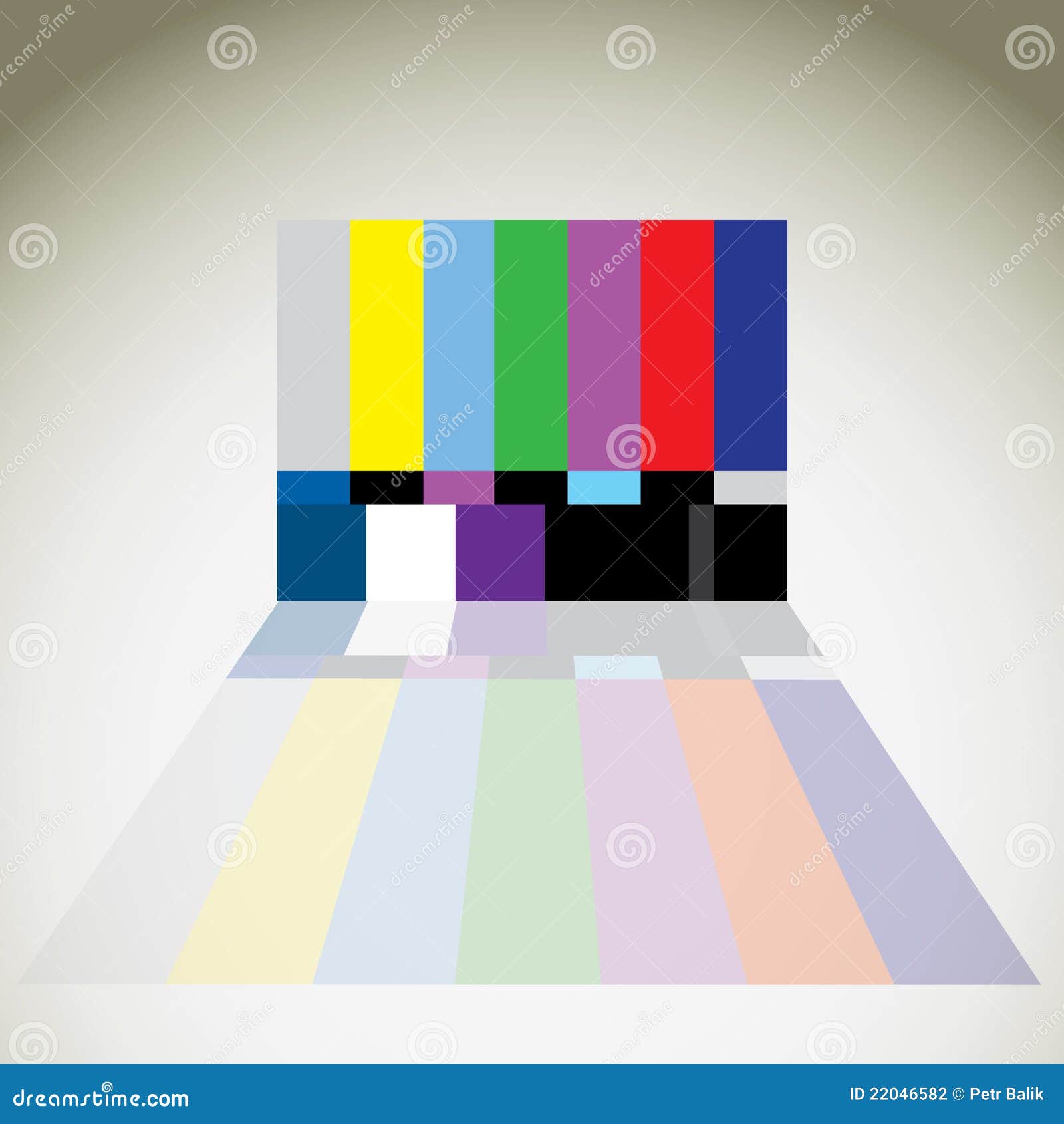 Tv color test stock illustration. Illustration of entertainment - 22046582