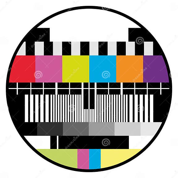 TV Color Test stock vector. Illustration of visual, pattern - 9636397