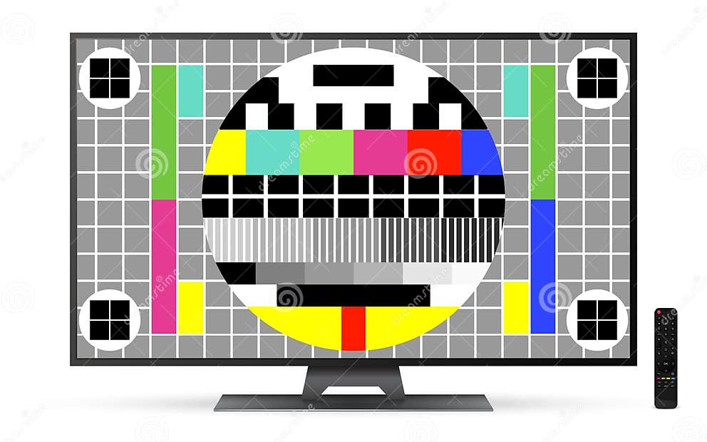 TV Color Test Pattern Screen Stock Vector - Illustration of screen ...