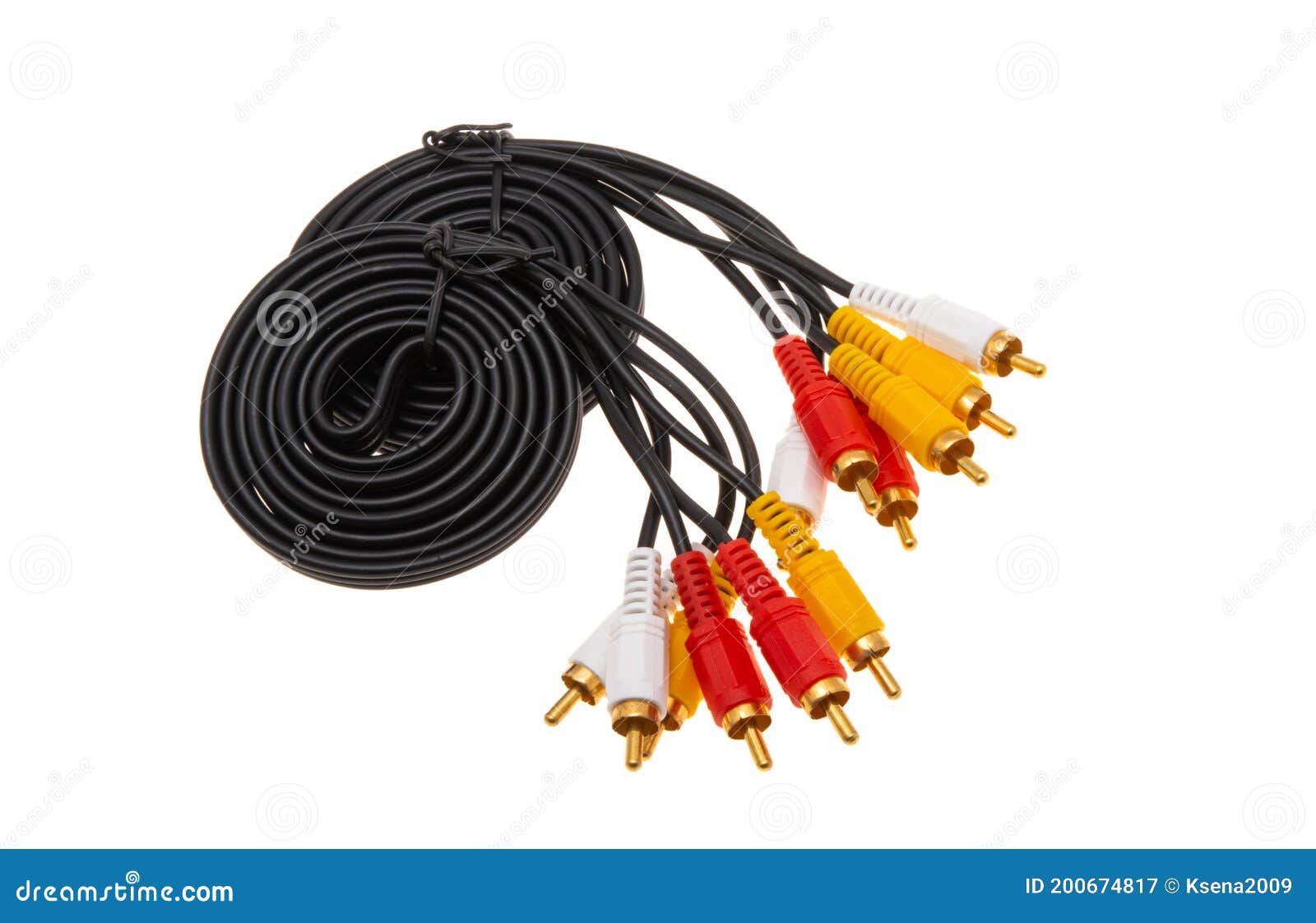 Tv connectors isolated stock image. Image of isolated - 200674817