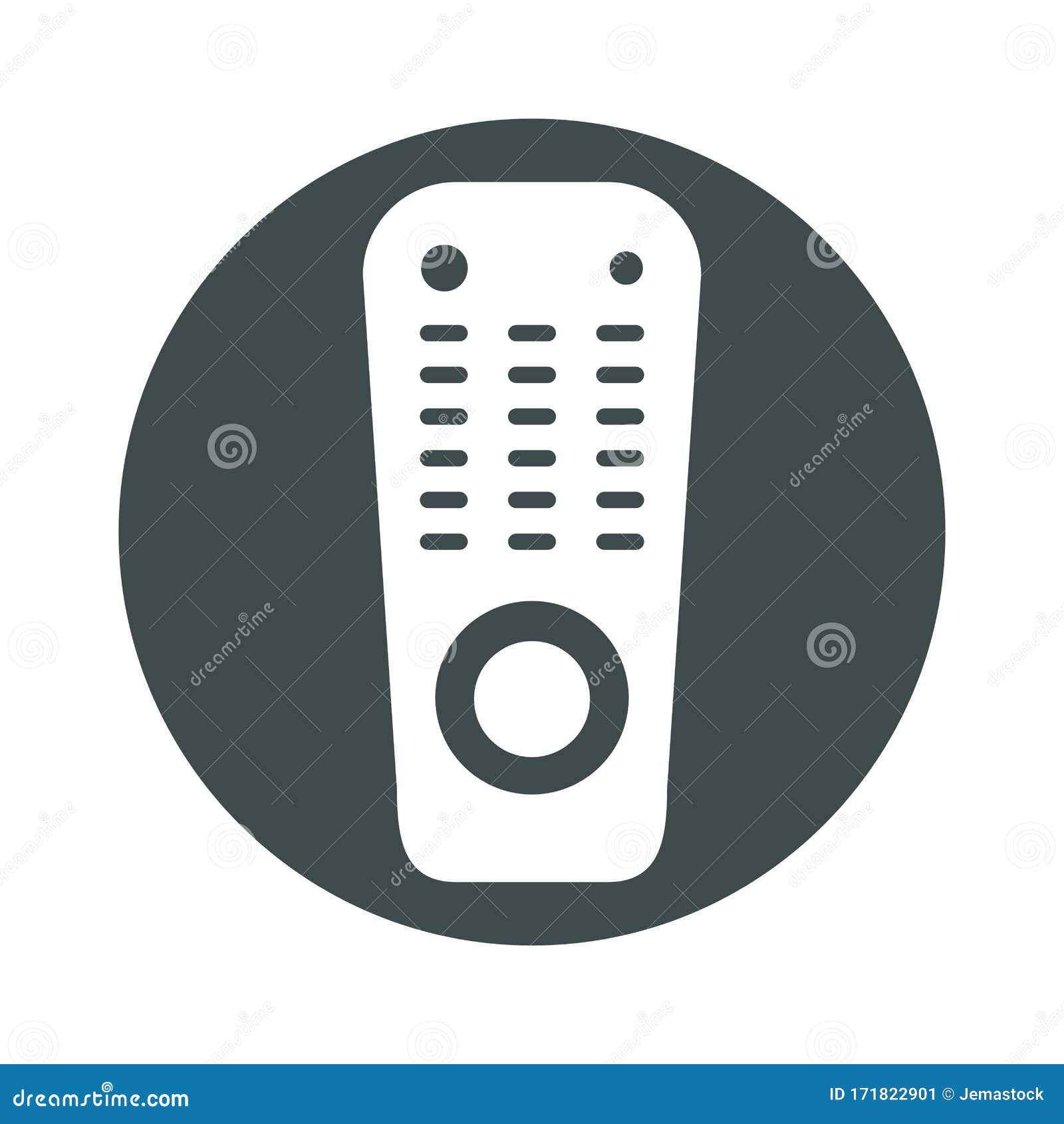 Tv Control Device Isolated Icon Stock Vector - Illustration of change ...