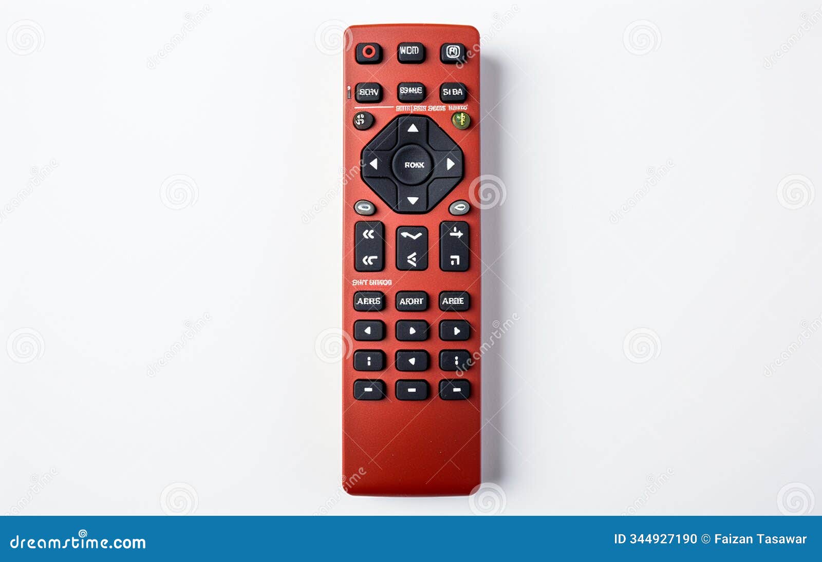 TV Control Remote White Background Stock Illustration - Illustration of ...
