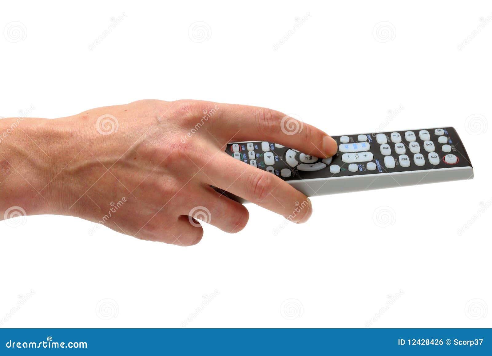 TV controle stock photo. Image of control, hand, finger - 12428426