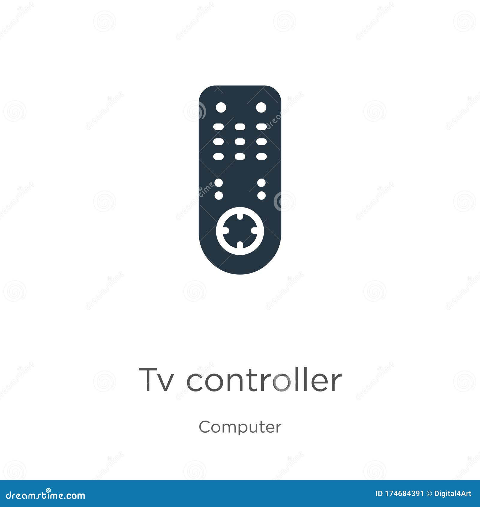Tv Controller Icon Vector. Trendy Flat Tv Controller Icon from Computer ...