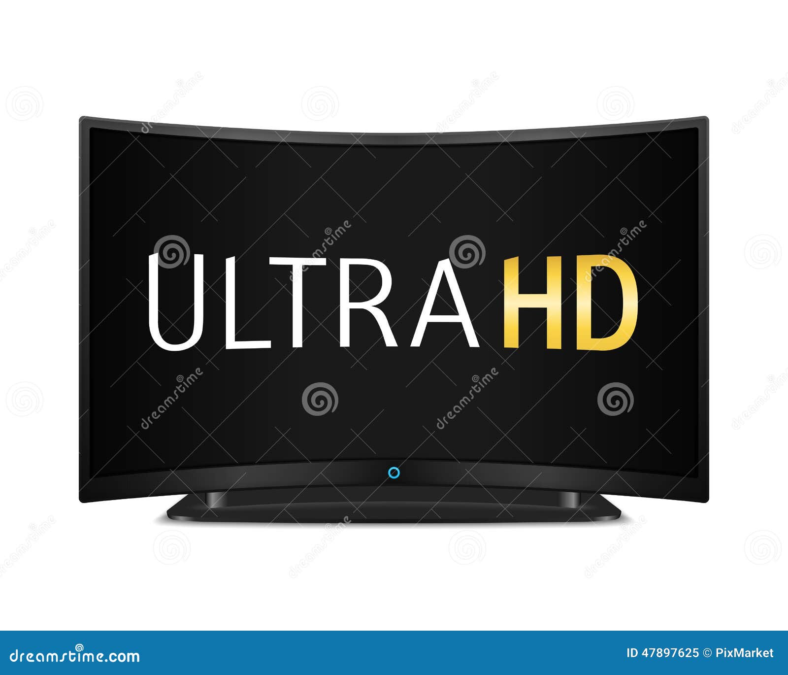 4k Curved Screen Smart Tv In Modern Ultra Hd Resolution On Isolated ...