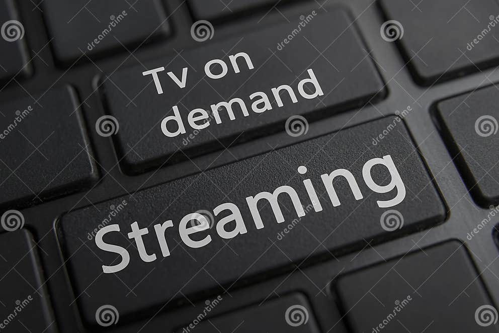 `TV on Demand` and `Streaming` Buttons Stock Image - Image of choice ...