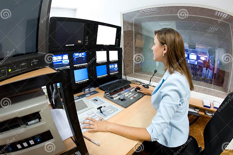 TV director at editor stock photo. Image of control, television - 11590770