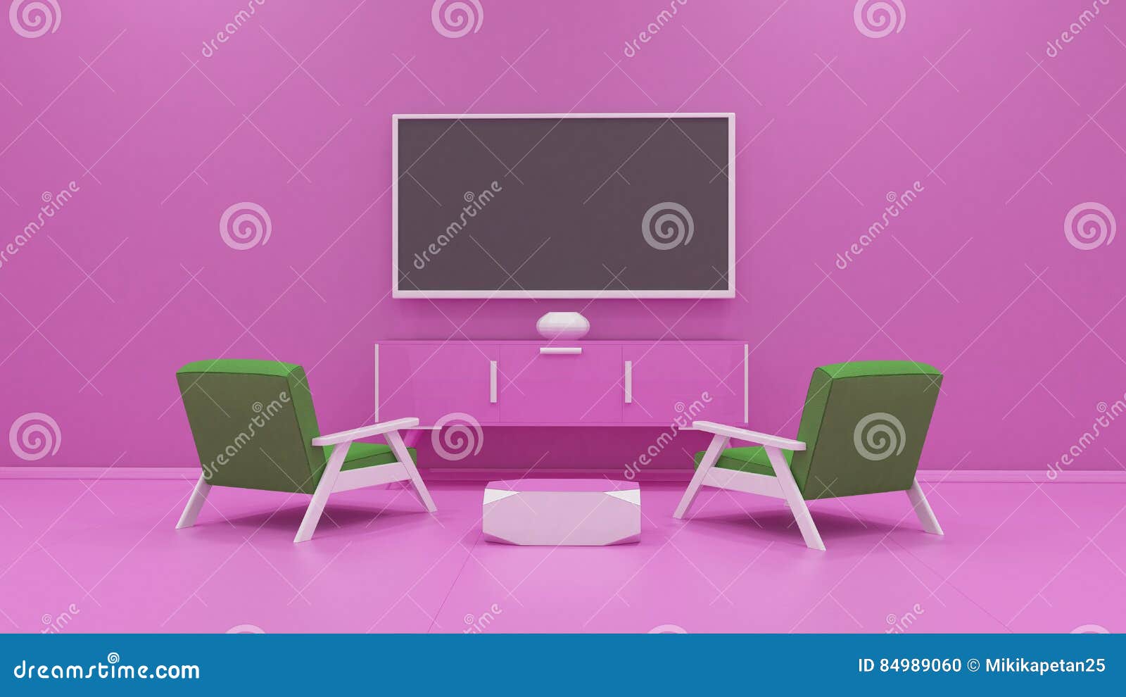 Tv display 3d rendering stock illustration. Illustration of television ...