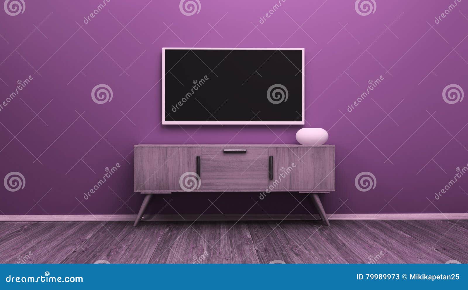 TV display 3D rendering stock illustration. Illustration of building ...