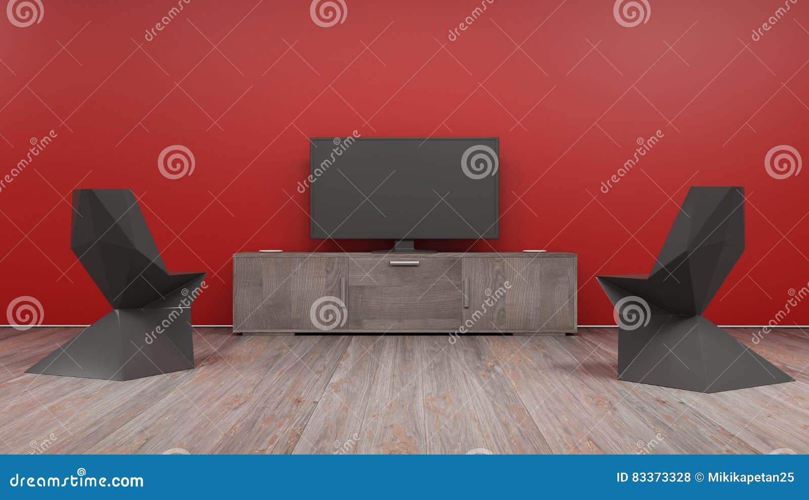 TV display 3D rendering stock illustration. Illustration of styled ...
