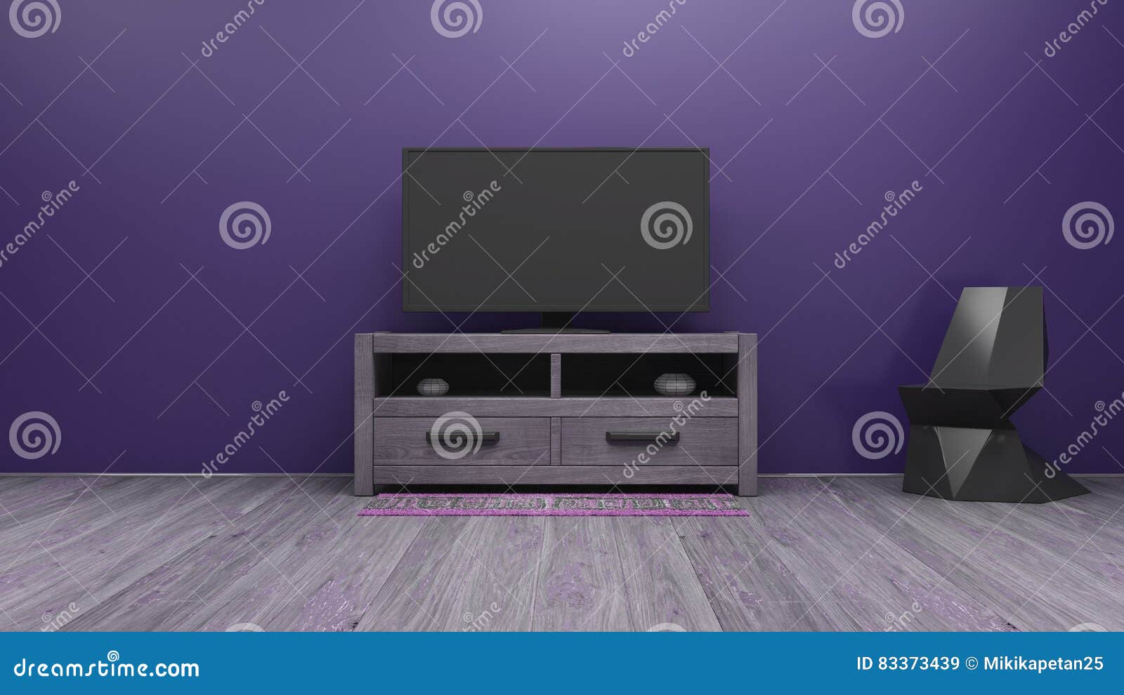 TV display 3D rendering stock illustration. Illustration of styled ...