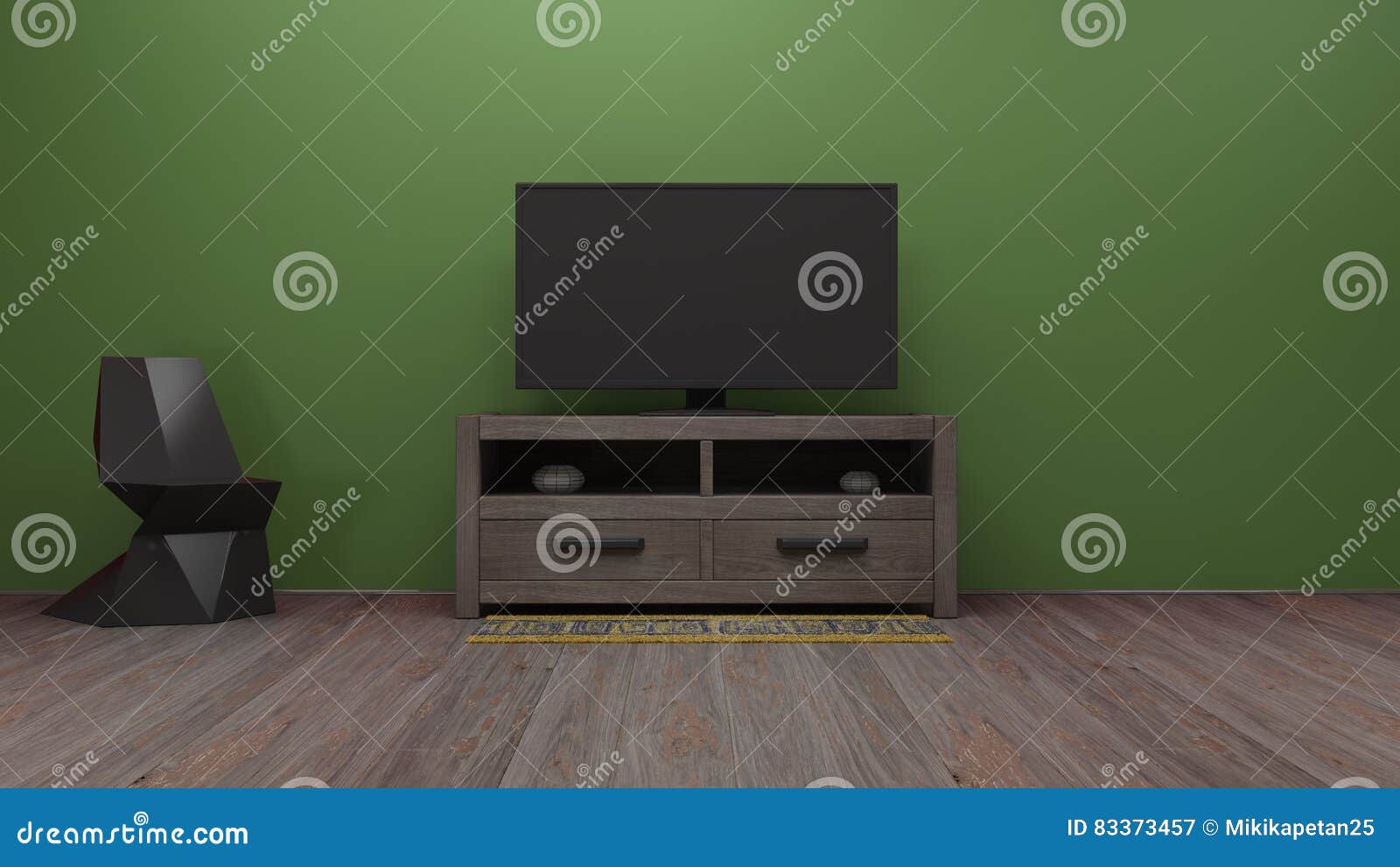 TV display 3D rendering stock illustration. Illustration of building ...