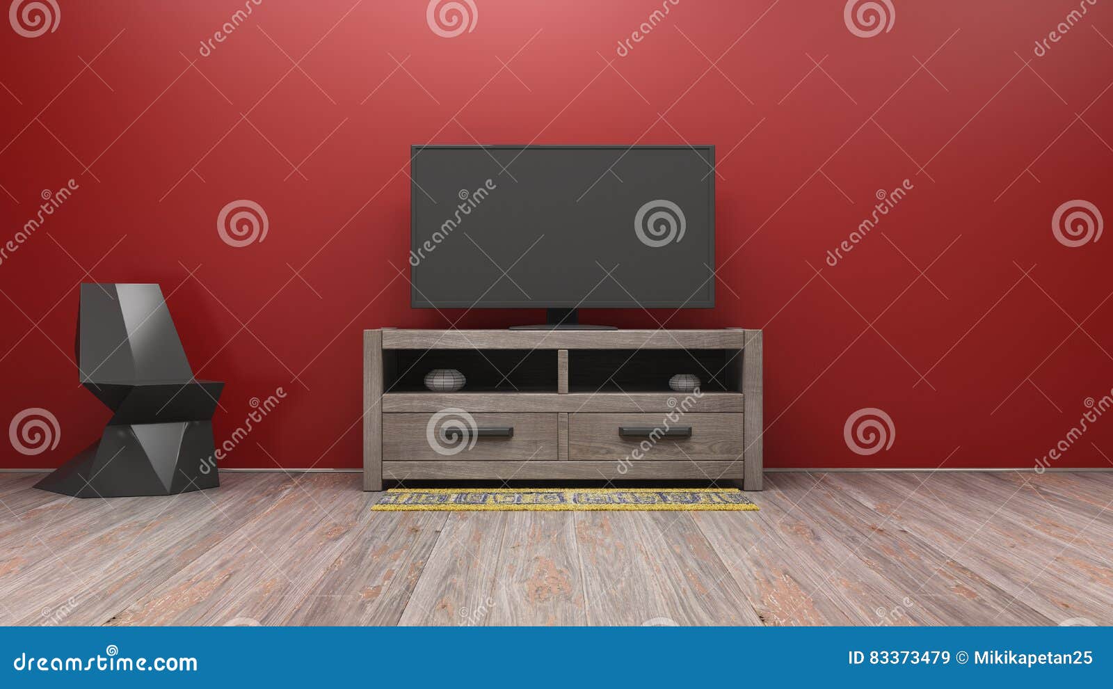 TV display 3D rendering stock illustration. Illustration of building ...