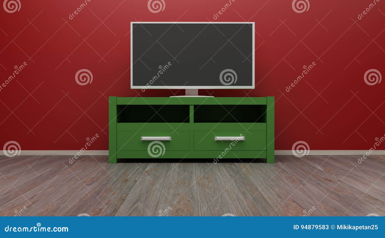 TV display 3D rendering stock illustration. Illustration of building ...
