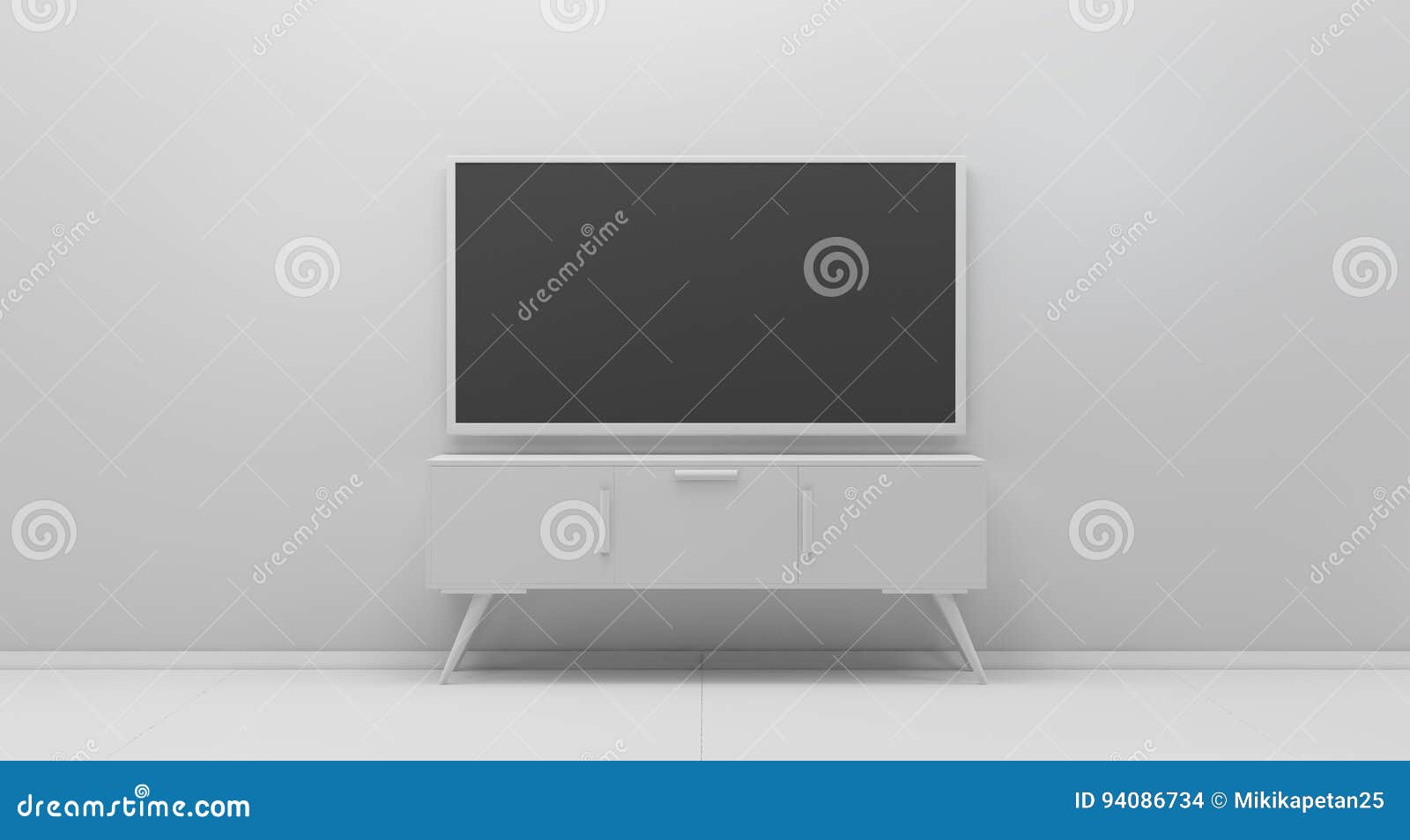 TV display 3D rendering stock illustration. Illustration of visual ...