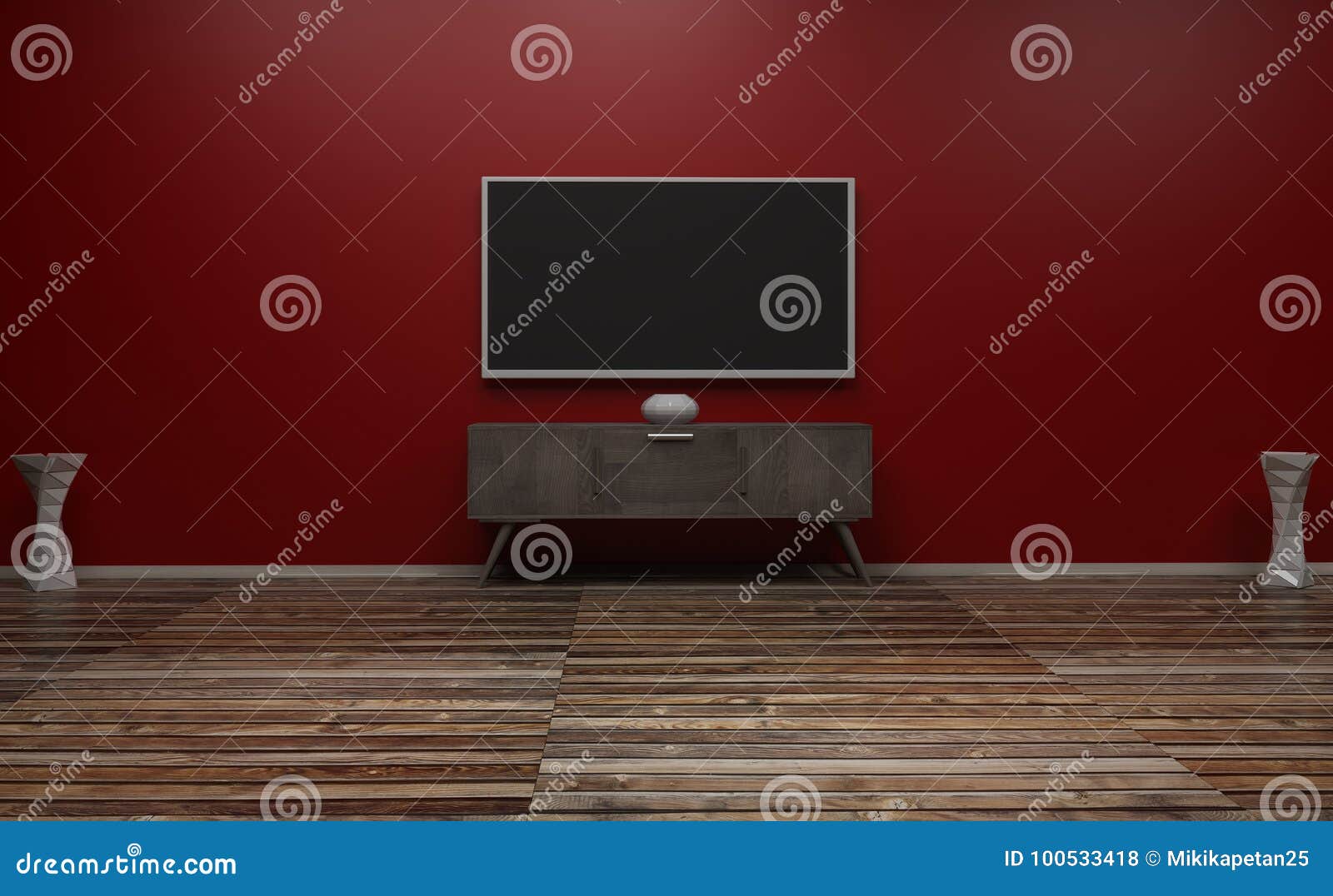 TV display 3D rendering stock illustration. Illustration of three ...