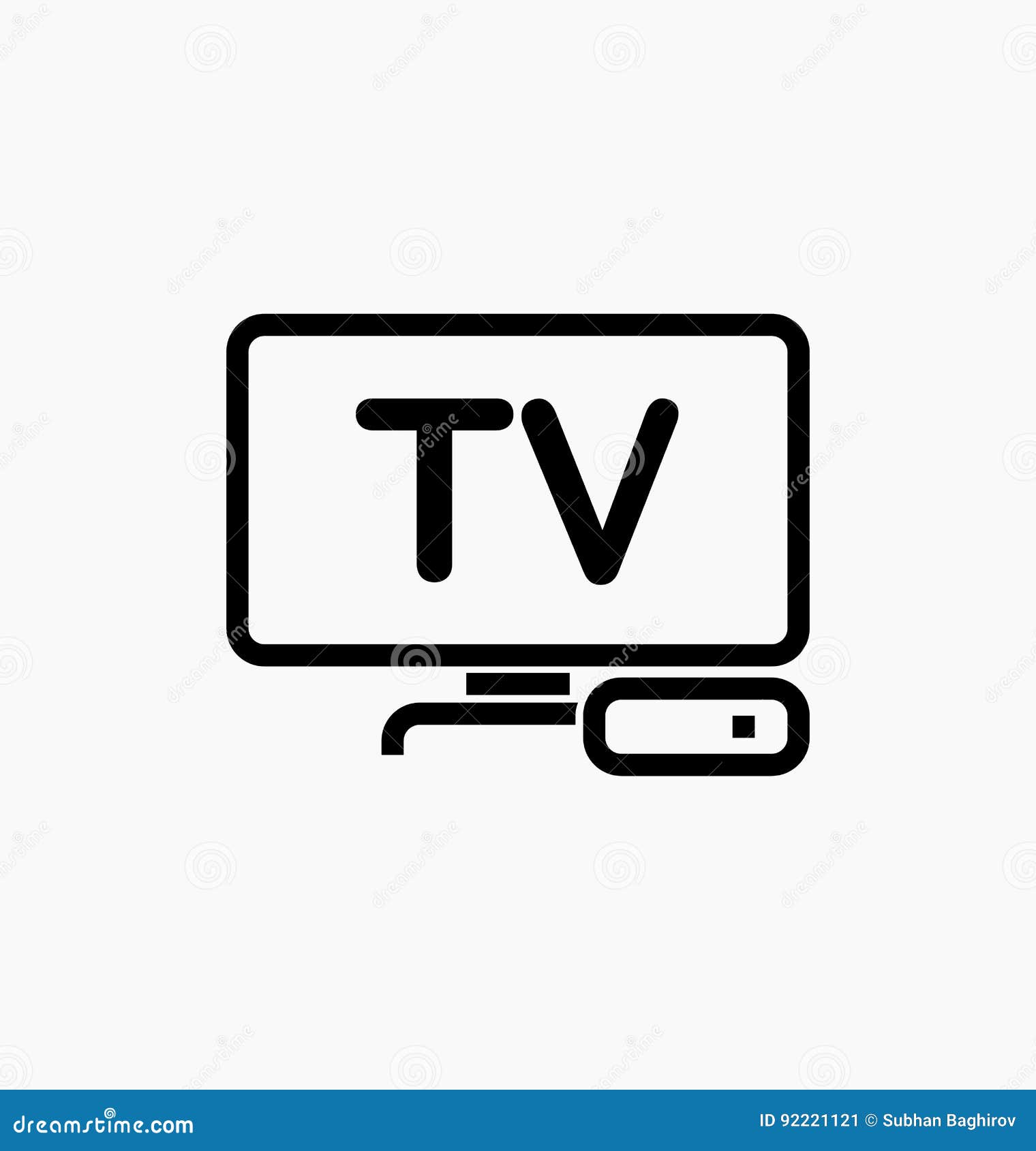 TV-doos/IPTV-pictogram vector illustratie. Illustration of vermaak ...
