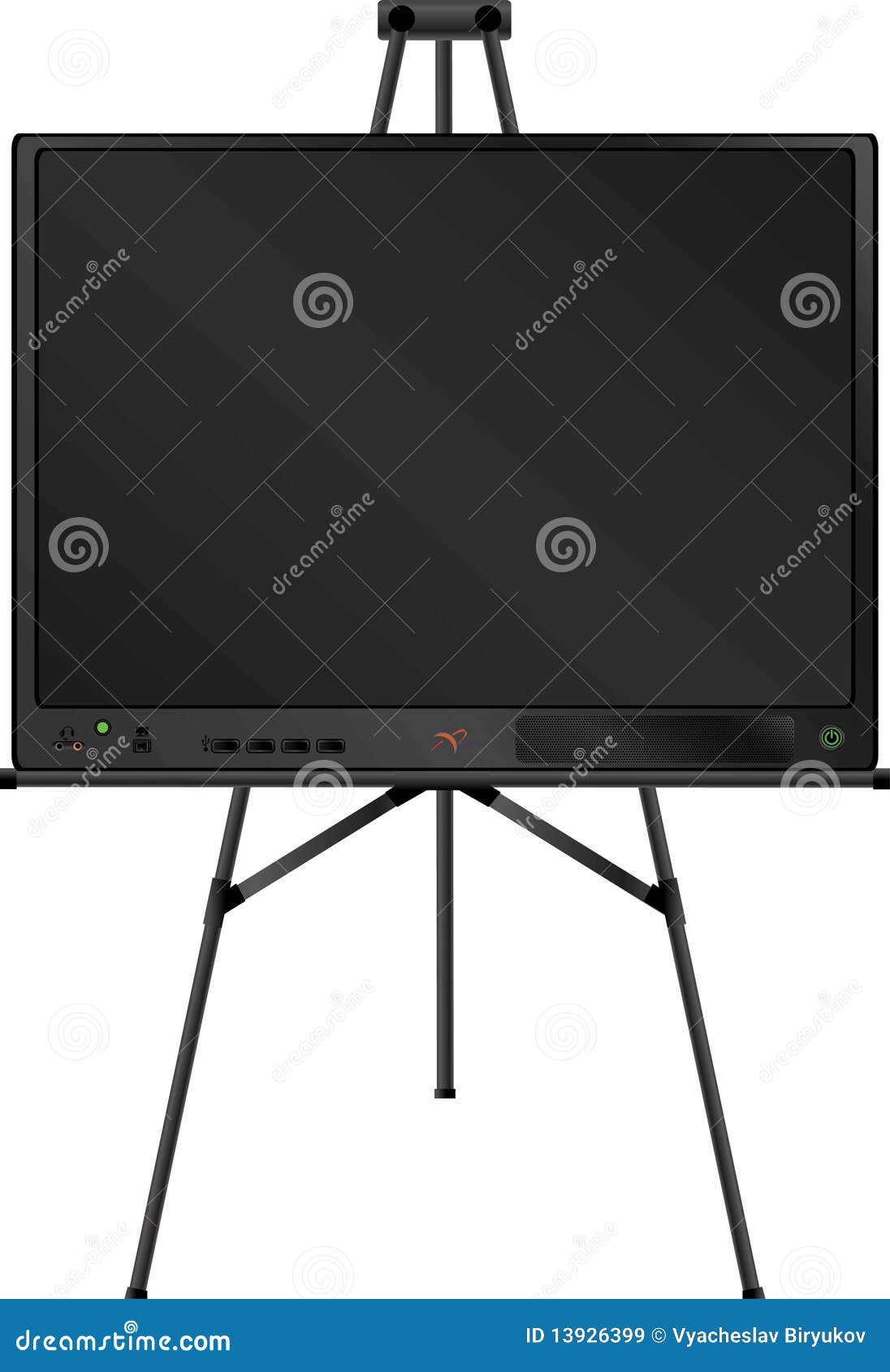 TV easel stock vector. Illustration of futuristic, monitor - 13926399