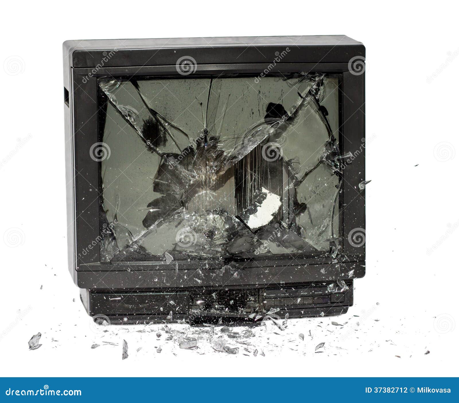 TV explode stock photo. Image of electricity, fritter - 37382712